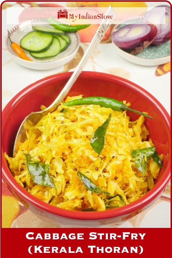 Indian Cabbage Stir Fry with Coconut (Kerala-Style) - MyIndianStove