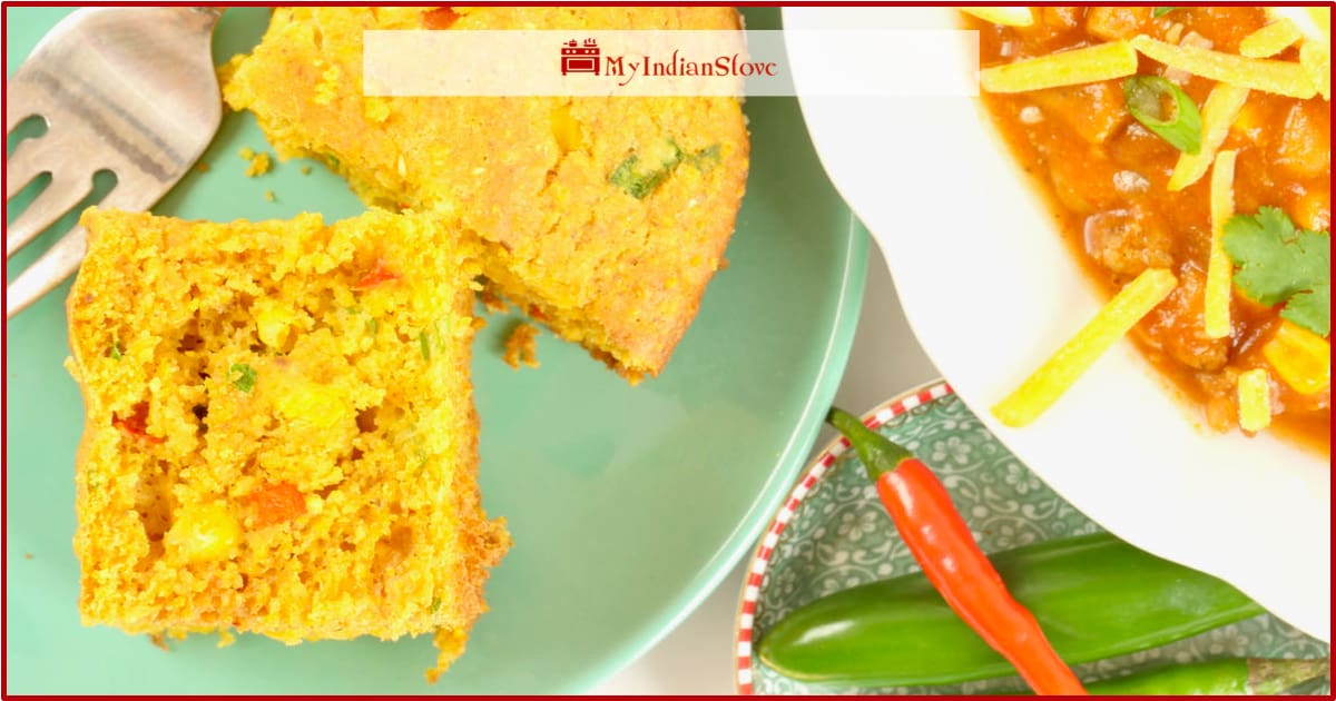 Spicy Cornbread with Corn - MyIndianStove